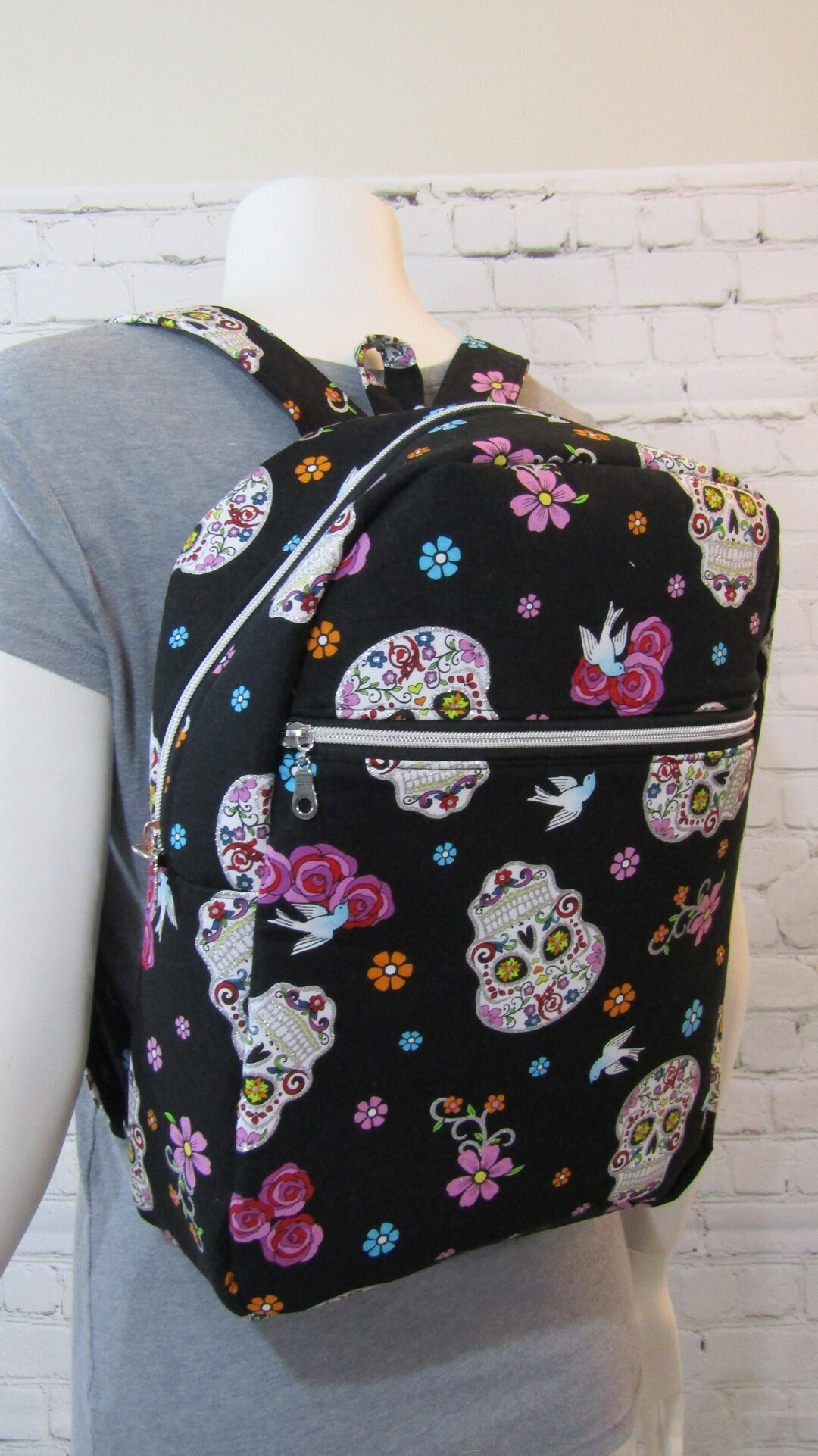 Sugar Skulls Backpack, Book Bag, School Bag, Gym Bag, Travel Bag ...