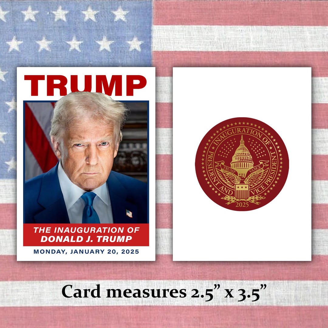 Donald Trump Commemorative 2025 Presidential Inauguration Trading Card ...
