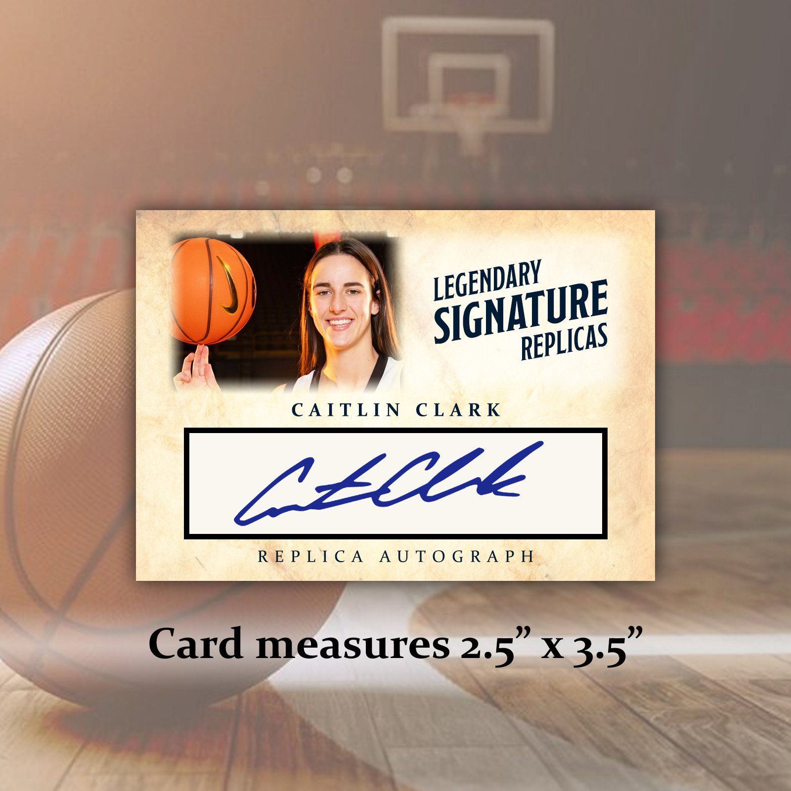 Caitlin Clark Iowa Indiana ACEO Replica Autograph Signature Basketball ...