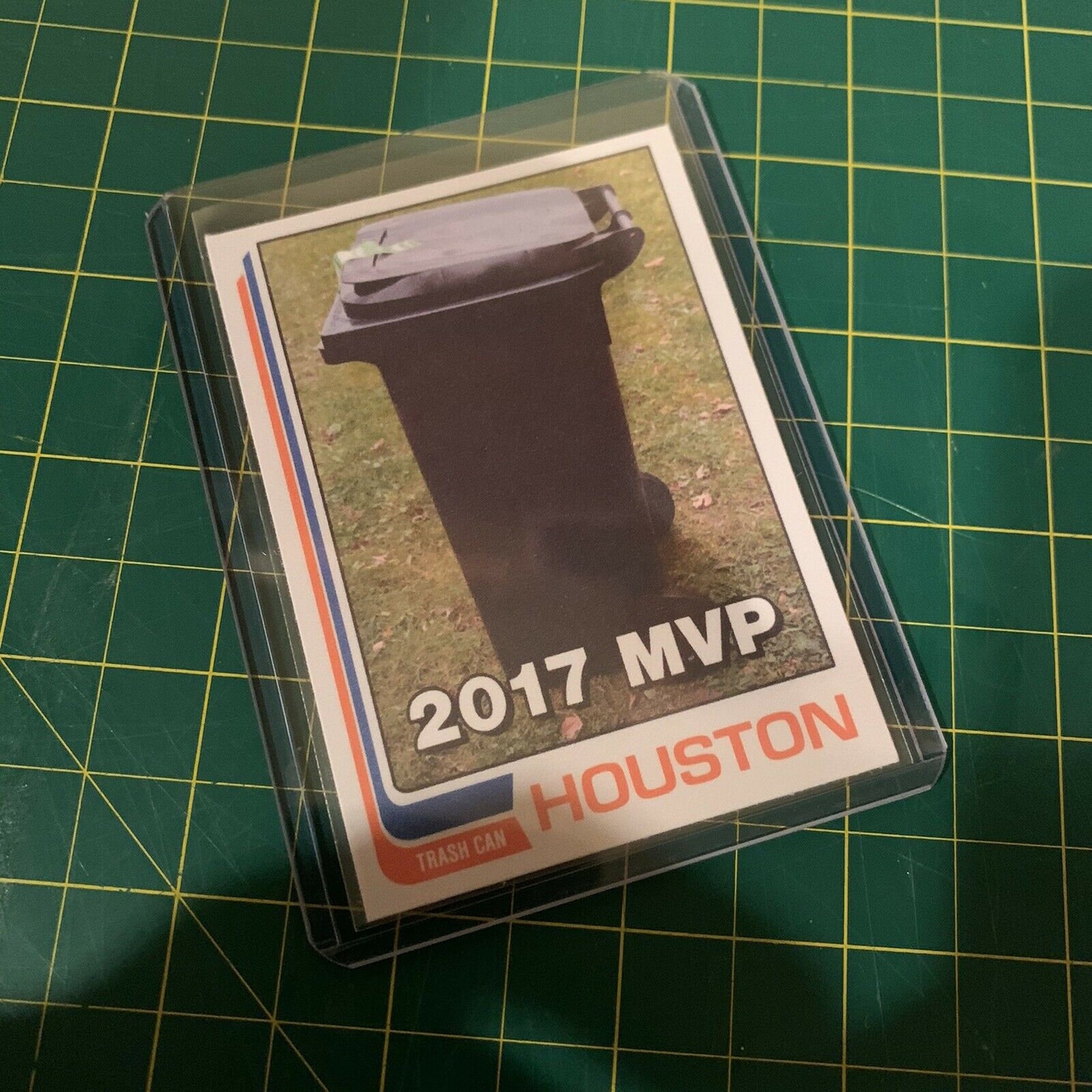 Funny Novelty Art Baseball Card Houston Astros Trash Can Cheating ...