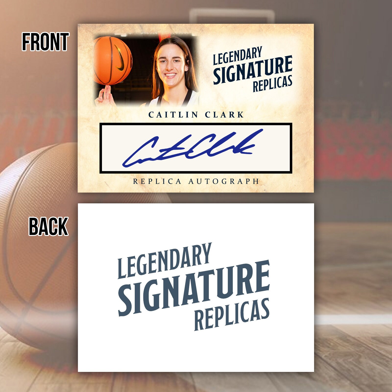 Caitlin Clark Iowa Indiana ACEO Replica Autograph Signature Basketball ...