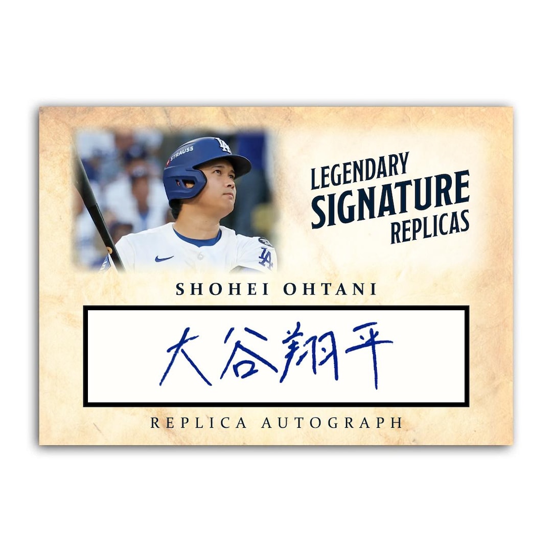 Shohei Ohtani Japanese Kanji ACEO Replica Autograph Signature Baseball ...