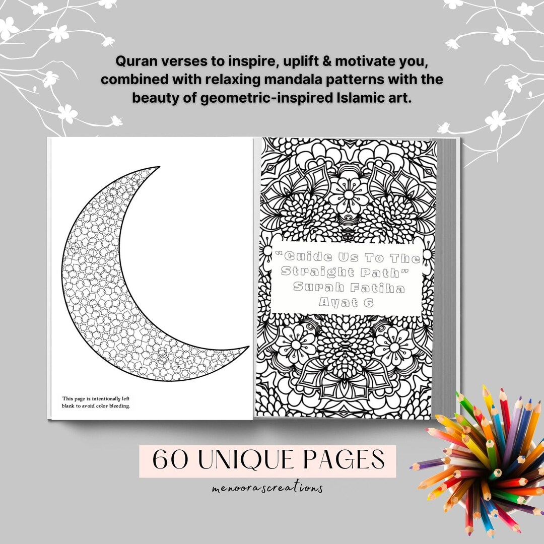 GREAT VALUE 60pages Islamic Coloring Book for Kids & Adults- Instant ...
