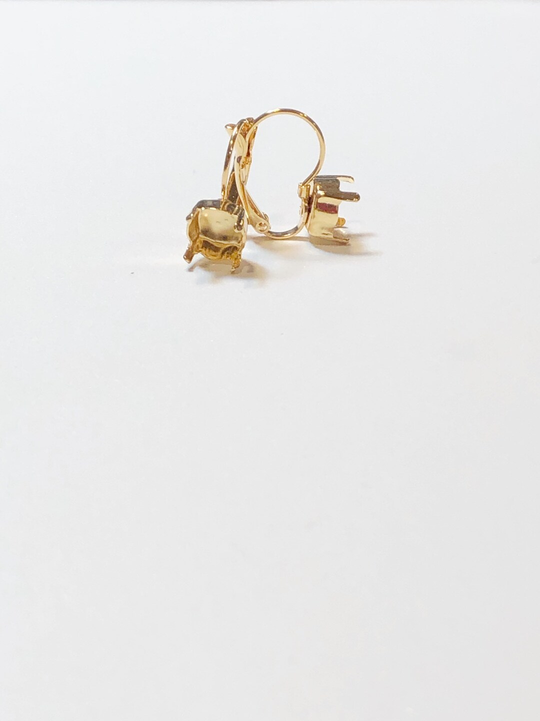39ss Gold Plated Leverback Earring Setting: 8mm Cup Chain, Jewelry ...