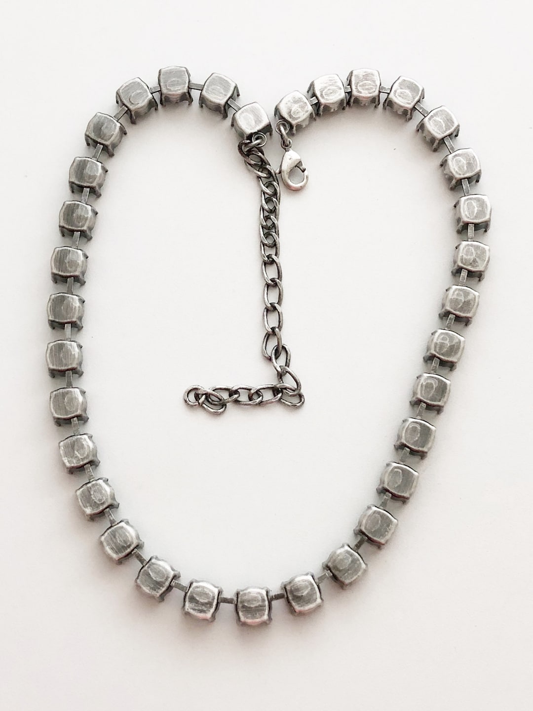 39ss Antique Silver Empty Cup Chain Necklace: 8mm Cupchain Necklace ...