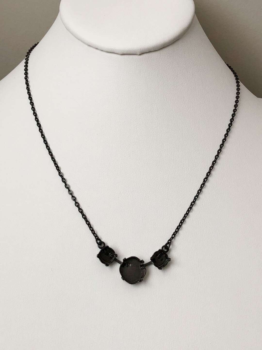 12x12mm 39ss Empty Cup Chain, Black Noir DIY Necklace Delicate Chain, 3 ...