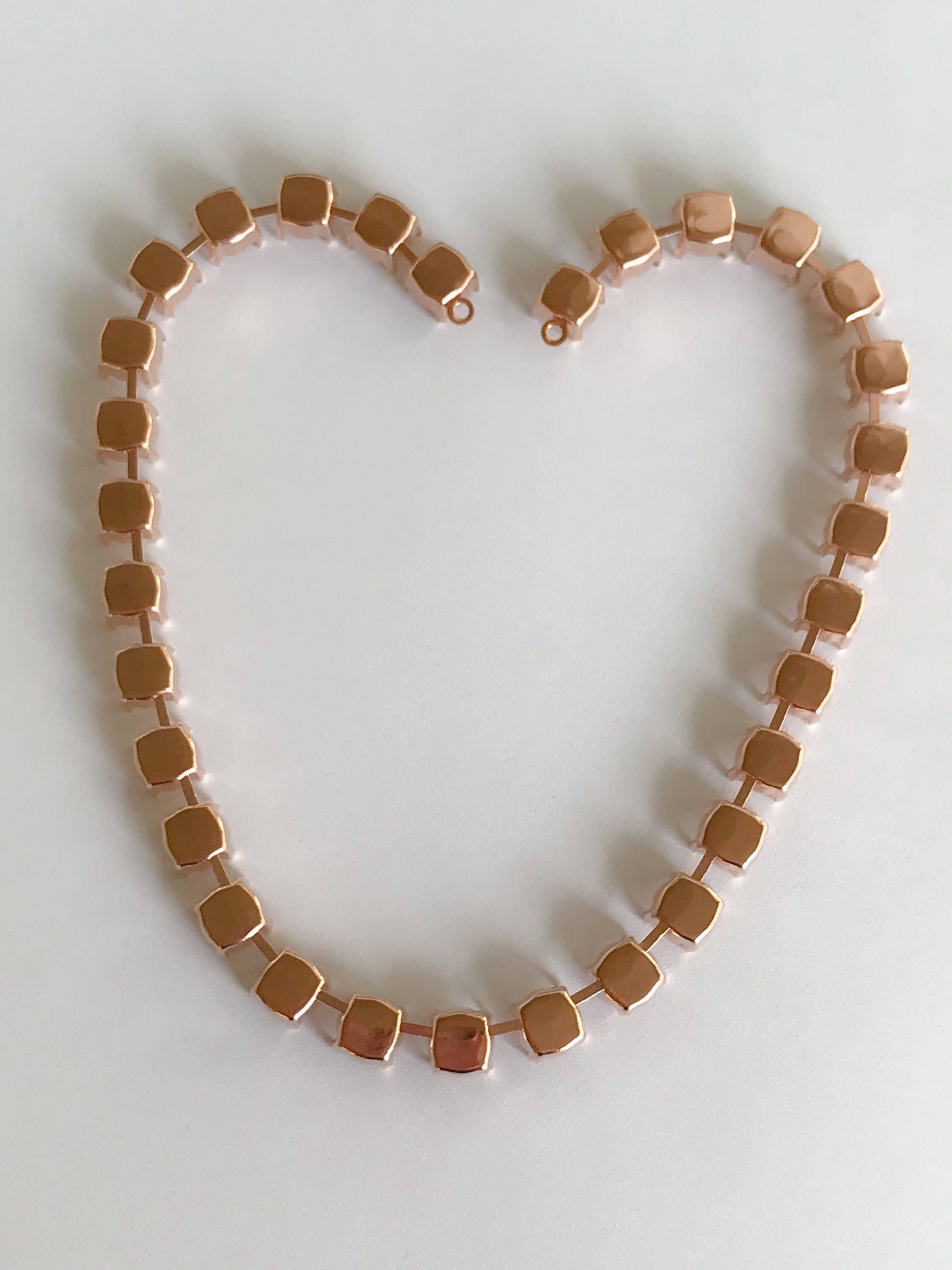 39ss Rose Gold Empty Cup Chain Necklace, 33 Empty Cups 8mm Necklace ...