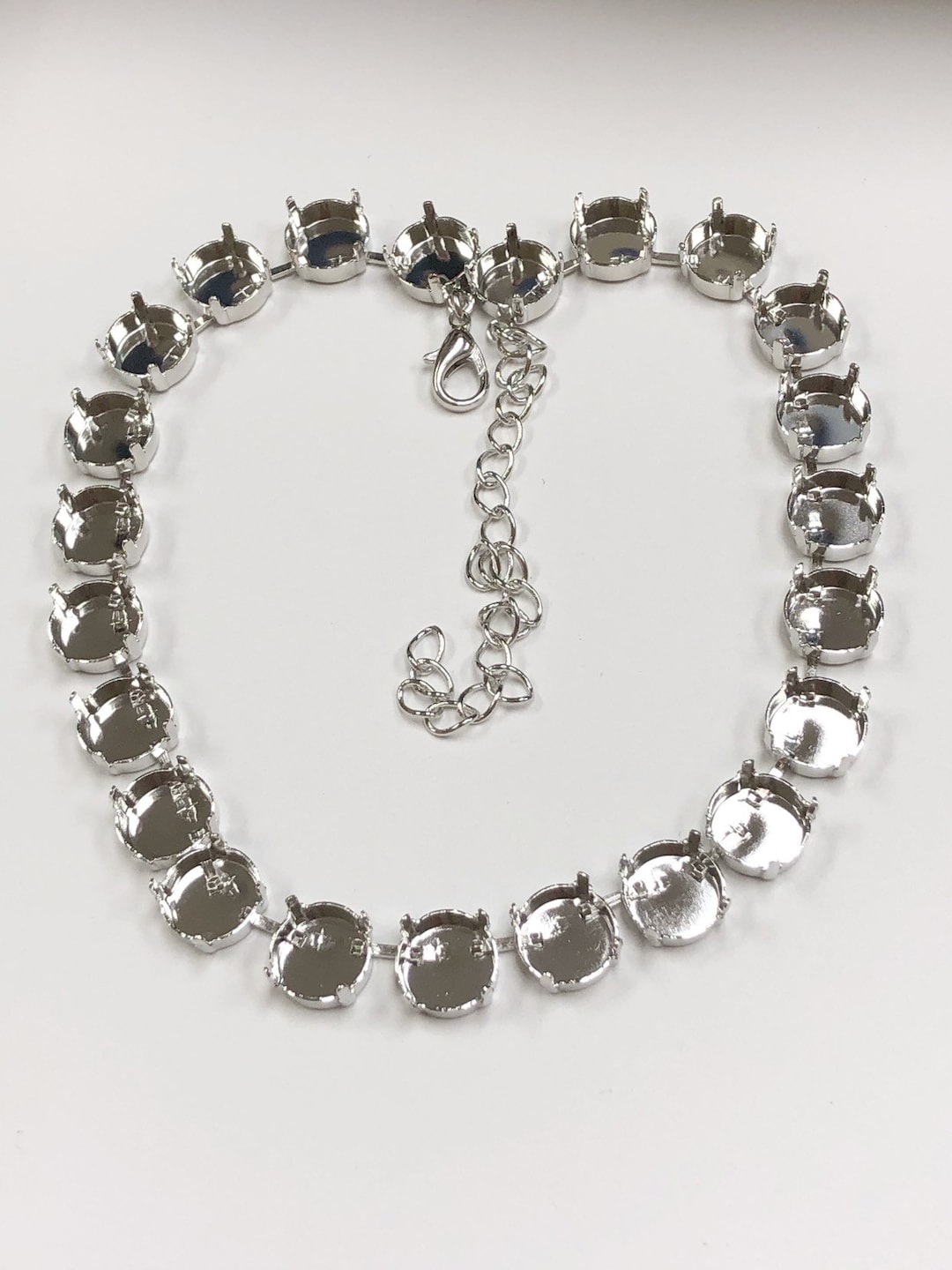 12mm Rhodium Plated Empty Cup Chain for Necklace, Cup Chain for Jewelry ...