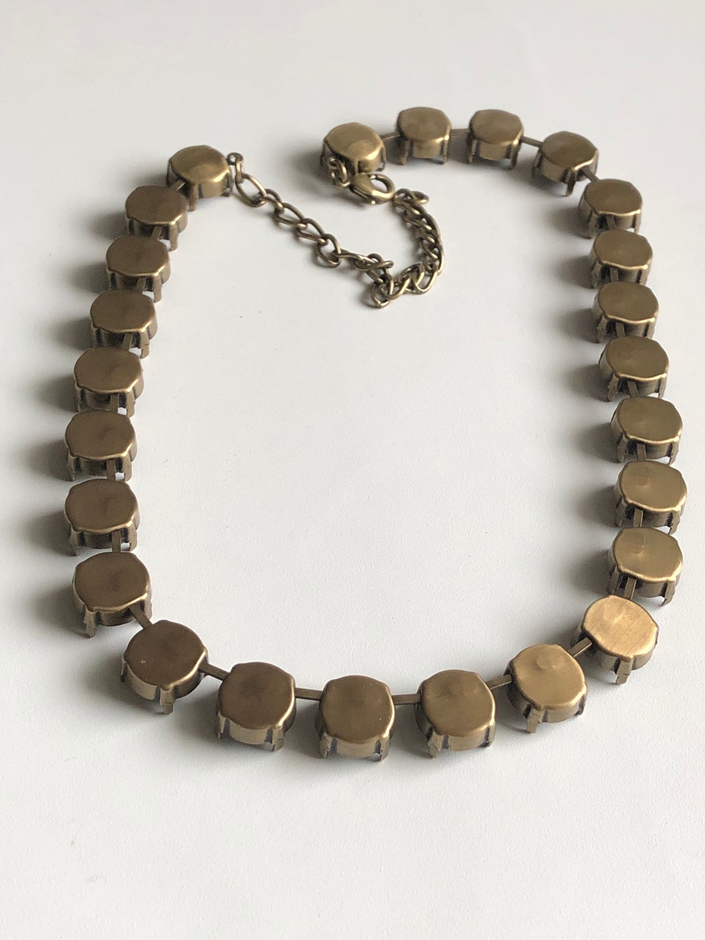 12mm Empty Cup Chain for Necklace, 25 Cups Antique Brass DIY Necklace ...