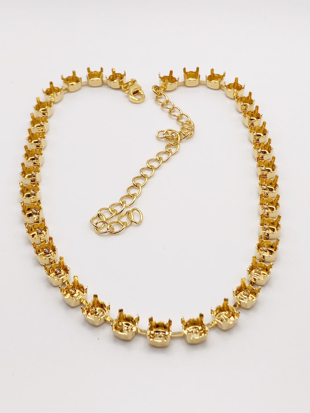 29ss Gold Plated Empty Cup Chain Necklace, 35 Empty Cups 6mm Cup ...