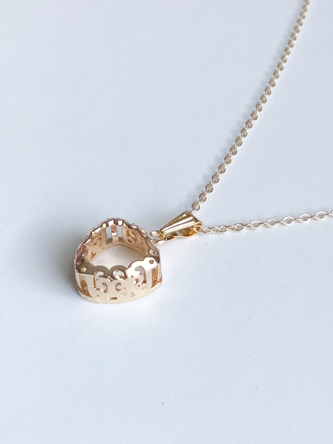 12mm Trilliant Gold Plated Empty Necklace Setting: DIY Pendant - Etsy