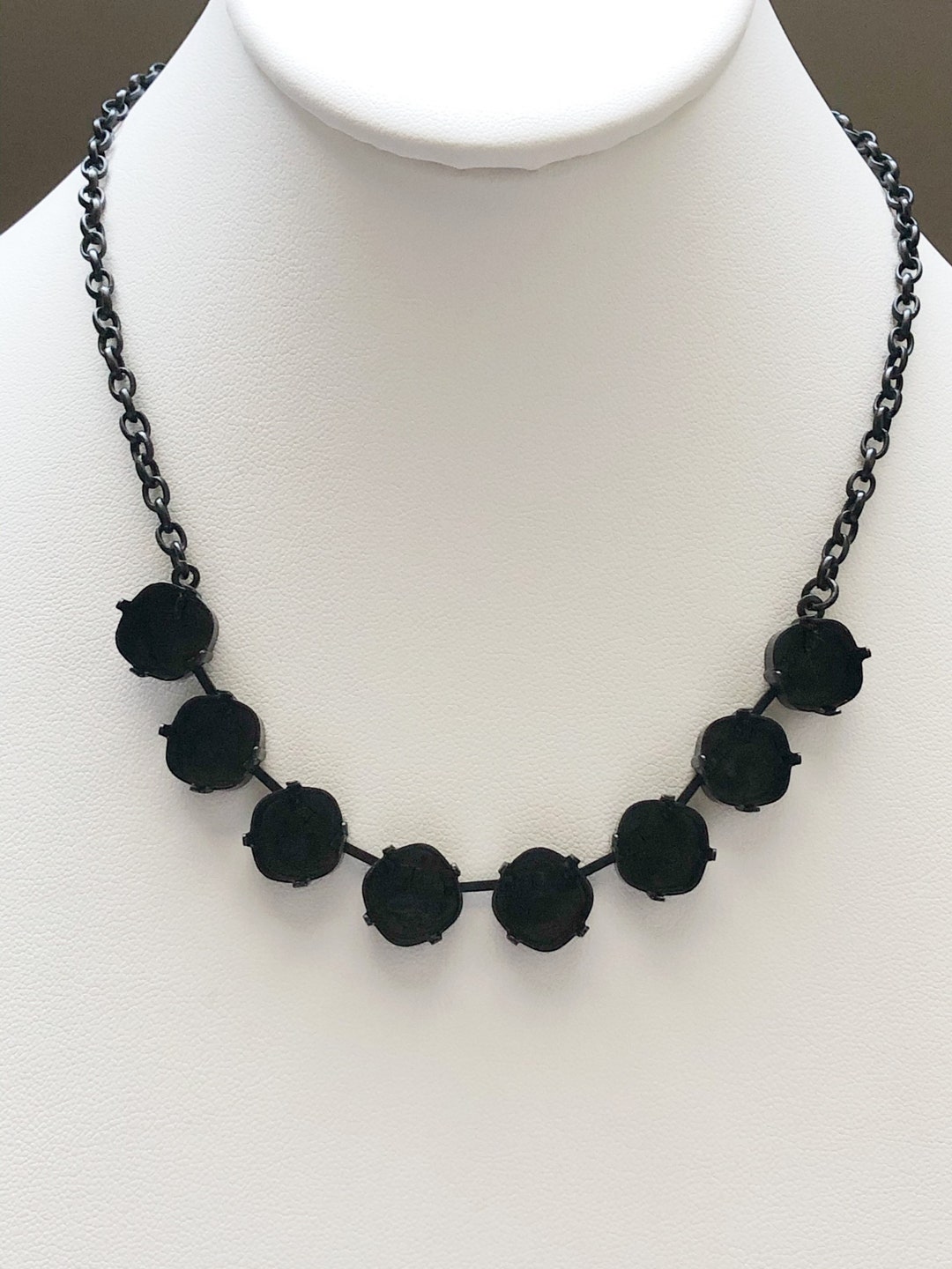 12x12mm Almost Finished Empty Cup Chain for Necklace 8 Empty Setting ...