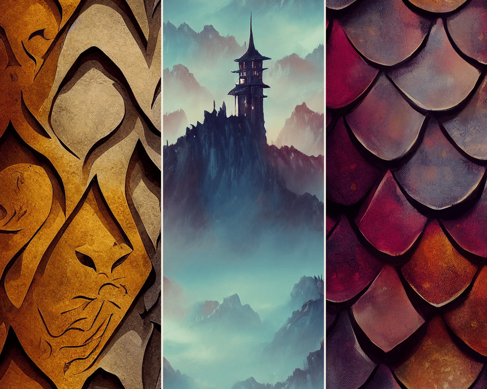 15 Medieval Dragon Seamless Pattern Digital Scrapbook Paper - Etsy