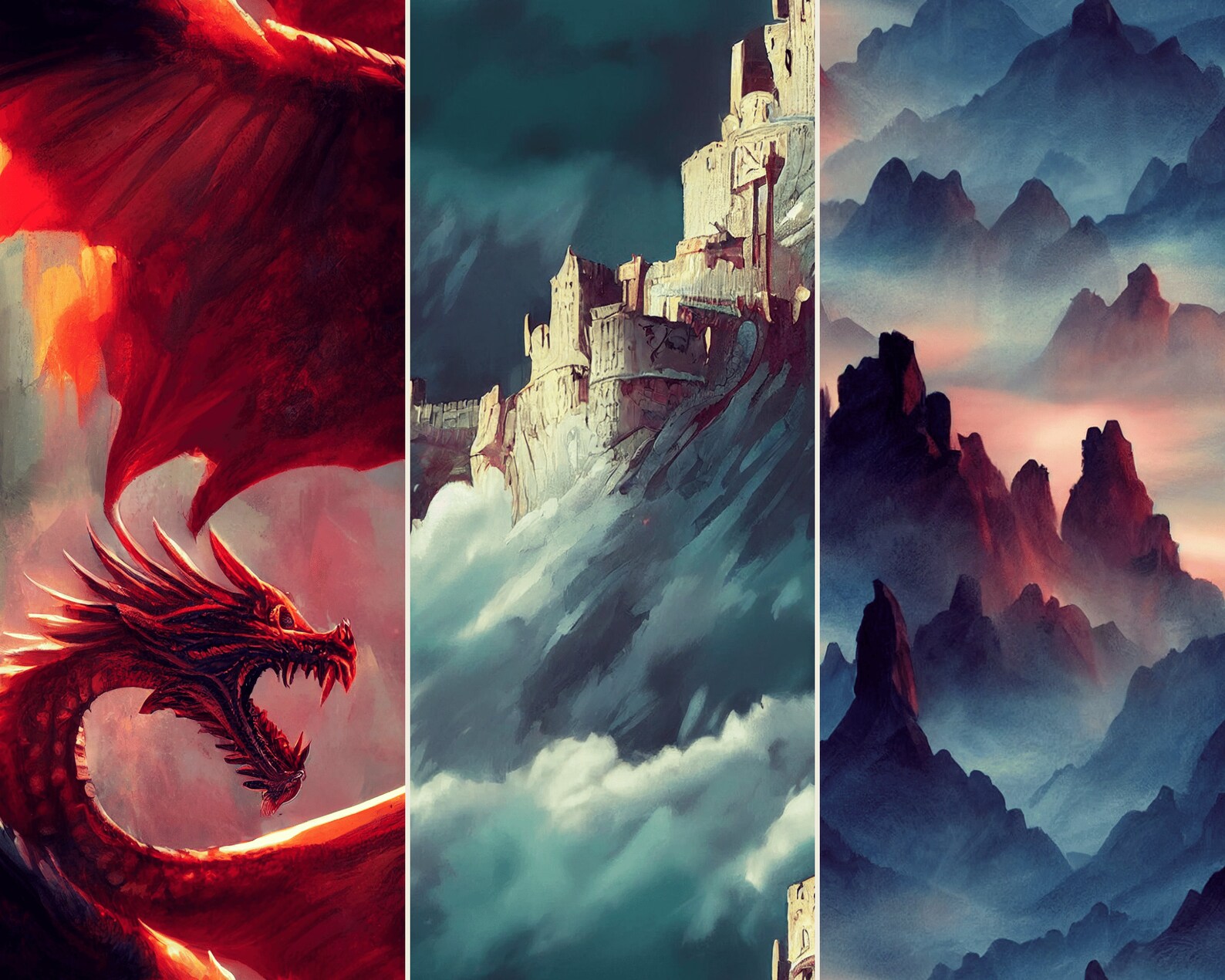 15 Medieval Dragon Seamless Pattern Digital Scrapbook Paper - Etsy