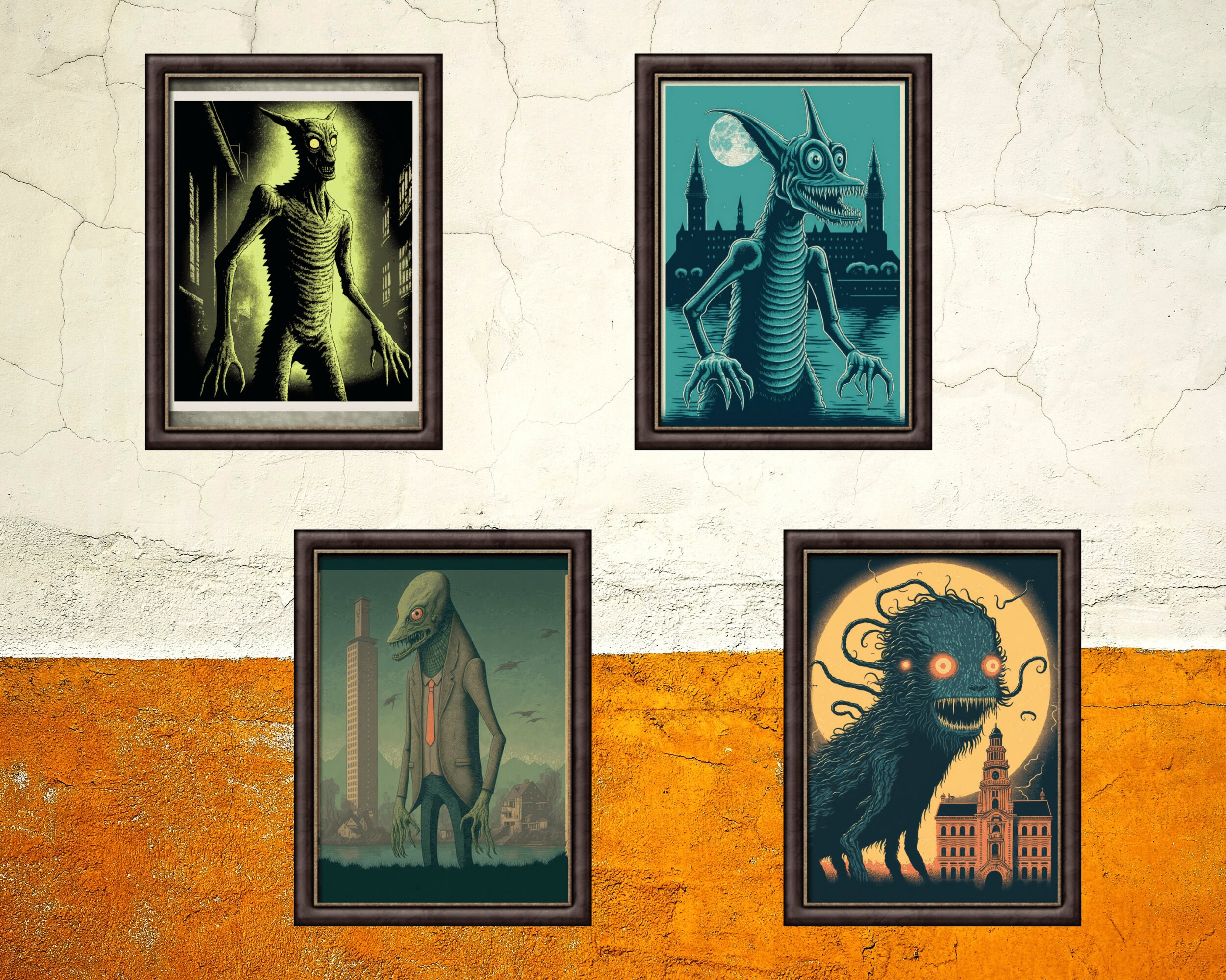 20 Cryptidcore Digital Wall Art, Printable Greeting Cards, Lovecraft ...