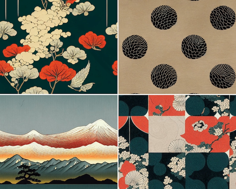 20 Traditional Japanese Art Style Wallpaper Pattern Digital - Etsy