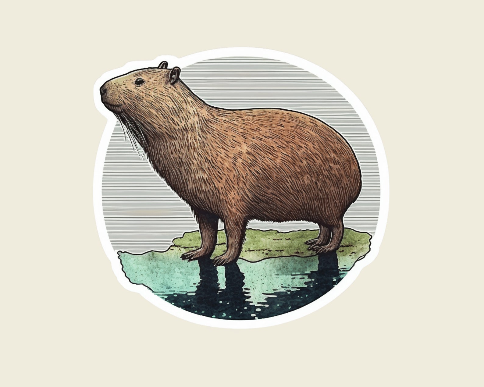 9 Digital Capybara Stickers & Svgs, Clip Art, Commercial License ...