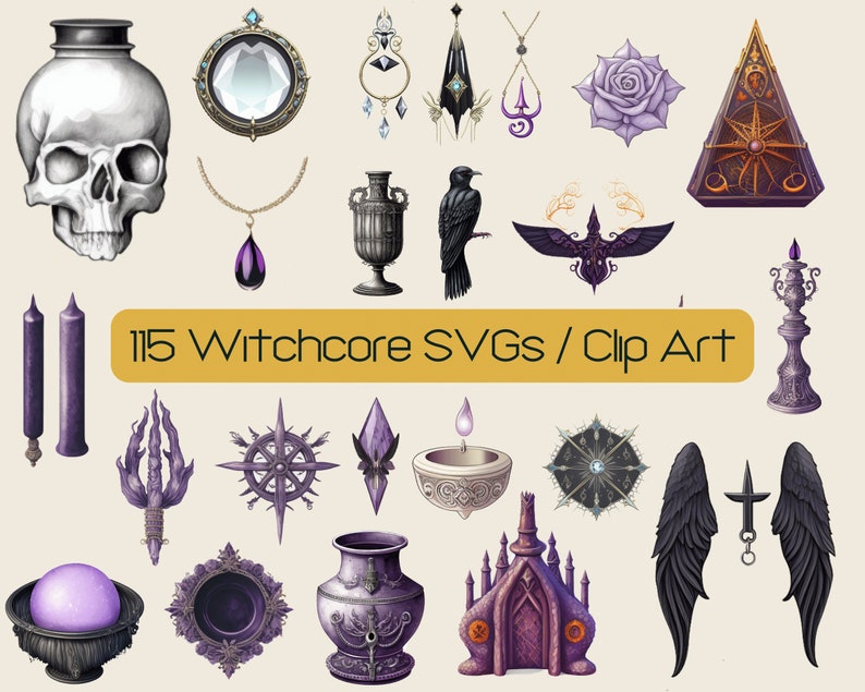 115 Witchcore SVG Digital Download Clip Art Sticker - Etsy