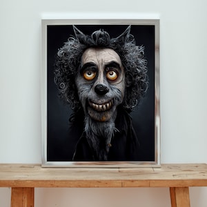 Full Collection of Tim Burton Inspired Halloween Art Prints, Digital ...