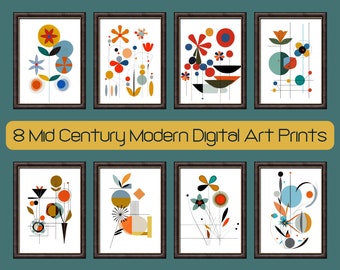 Mid Century Modern Flower Svg - Etsy