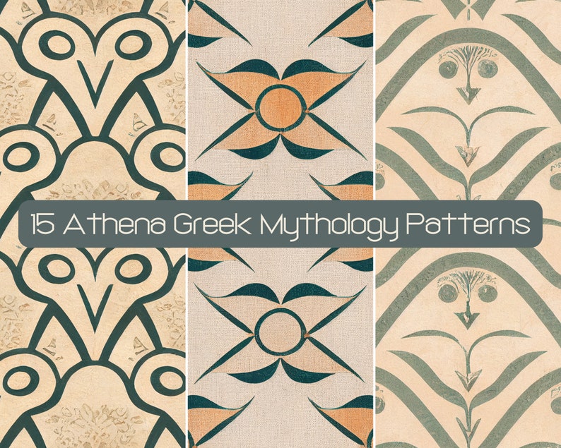15 Athena Huntress Patterns Digital Scrapbook Paper Pack - Etsy