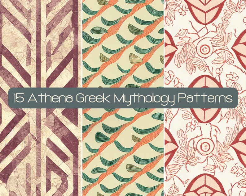 15 Athena Huntress Patterns Digital Scrapbook Paper Pack - Etsy