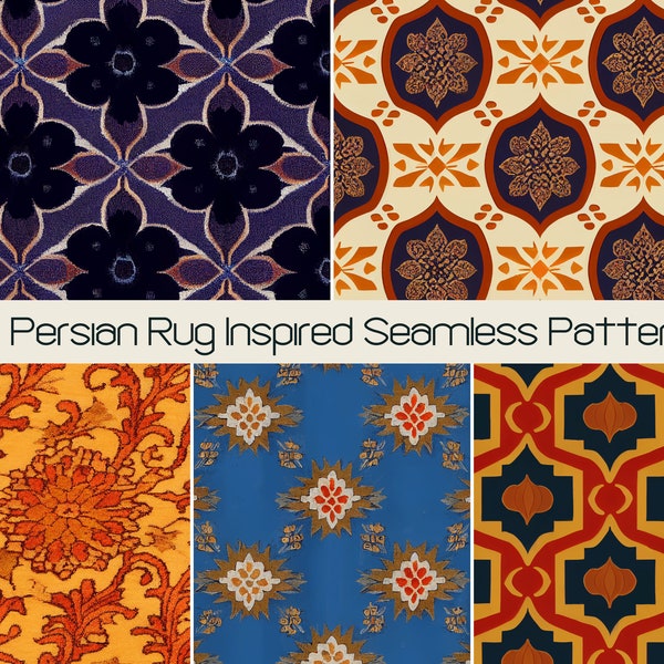 Red Persian Rug - Etsy