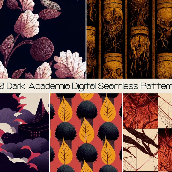 Dark Academia Patterns - Etsy