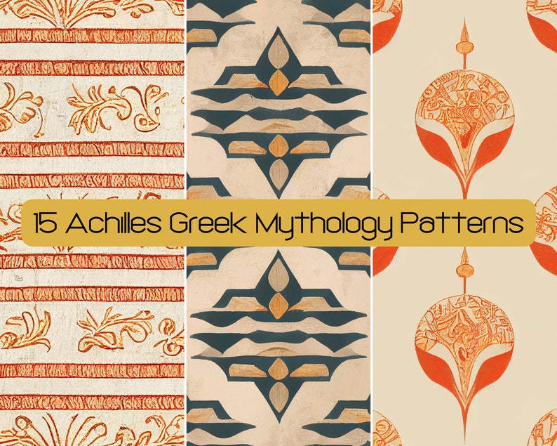 15 Achilles and Patroclus Patterns Digital Scrapbook Paper - Etsy