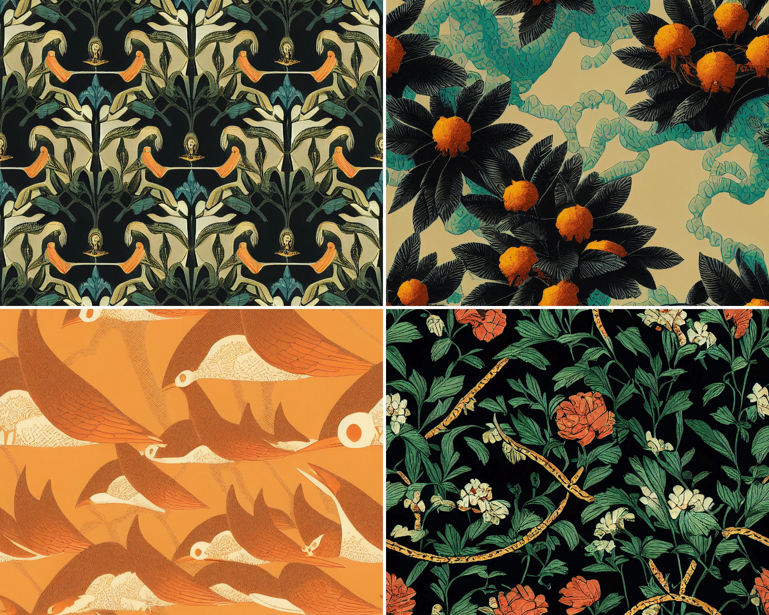 20 Hermes Inspired Wallpaper Design, Digital Scrapbook Paper Pack ...