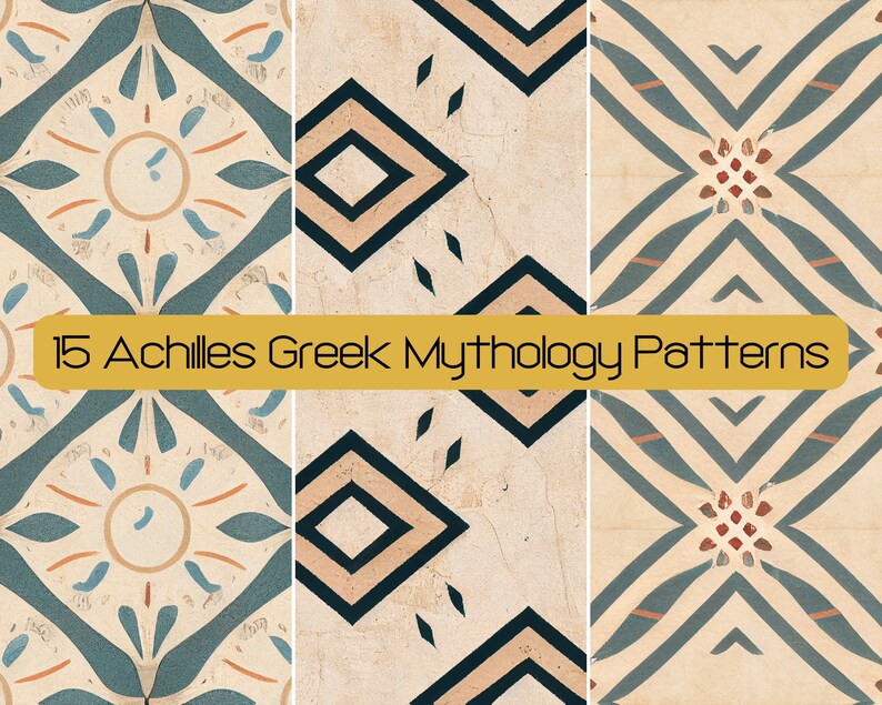 15 Achilles and Patroclus Patterns Digital Scrapbook Paper - Etsy