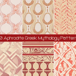 30 Aphrodite Aesthetic Patterns, Digital Scrapbook Paper Pack, Greek ...