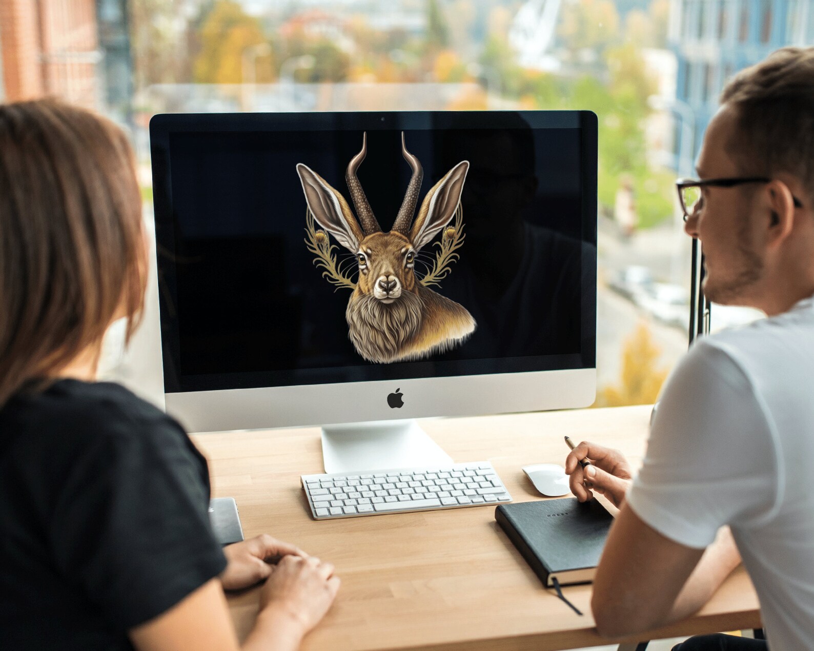 Jackalope Clip Art, Desert Cryptid Illustration (SVG, JPG) - Etsy