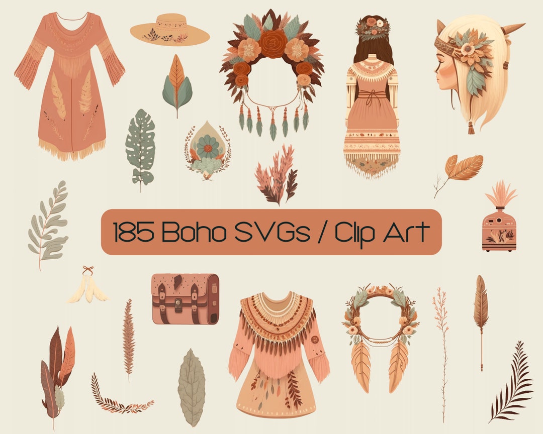 185 Boho SVG, Digital Download Clip Art, Sticker Decal, Commercial Use ...