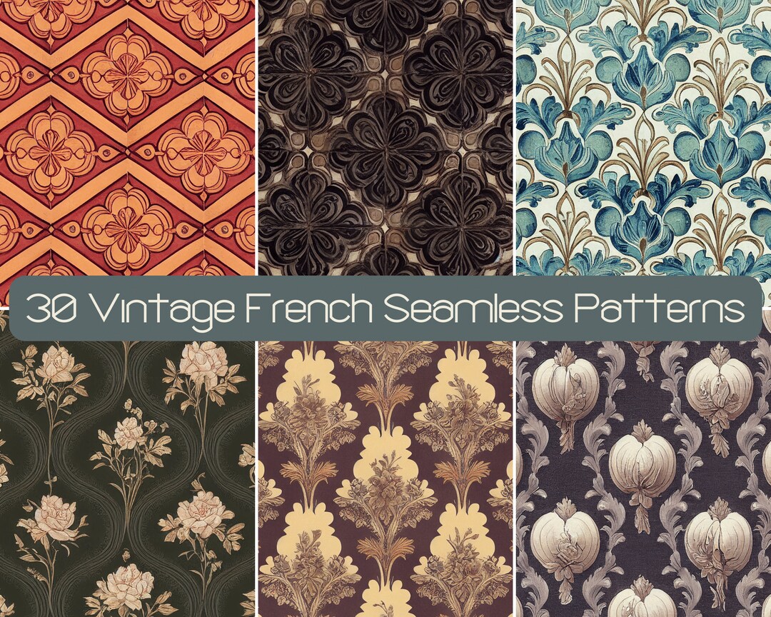 30 Classic French Luxury Printable Wallpaper, Digital Scrapbook Paper ...