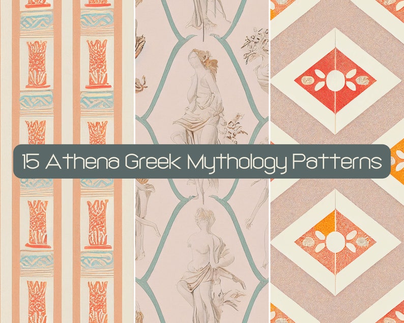15 Athena Huntress Patterns Digital Scrapbook Paper Pack - Etsy