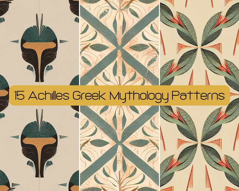 15 Achilles and Patroclus Patterns Digital Scrapbook Paper - Etsy