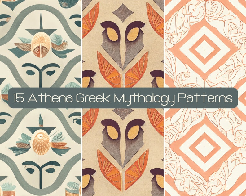 15 Athena Huntress Patterns Digital Scrapbook Paper Pack - Etsy