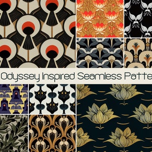 60 Odyssey Patterns, Digital Scrapbook Paper Pack, Greek Mythology ...