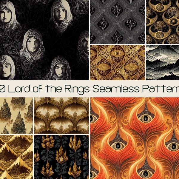 Lord Rings Scrapbook Paper - Etsy