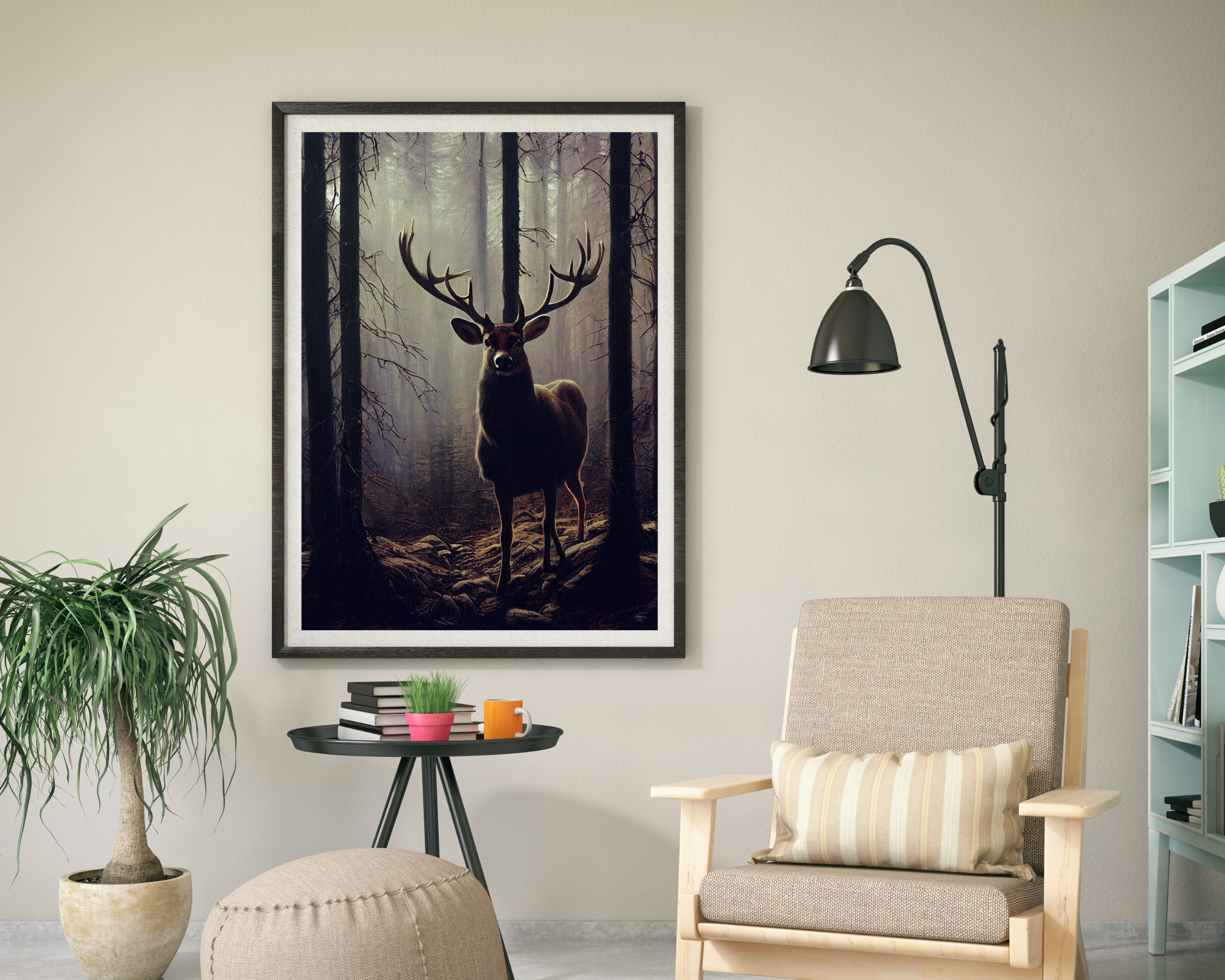 5 Canadian Wildlife Poster, Printable Wall Art Christmas Card, Woodland ...