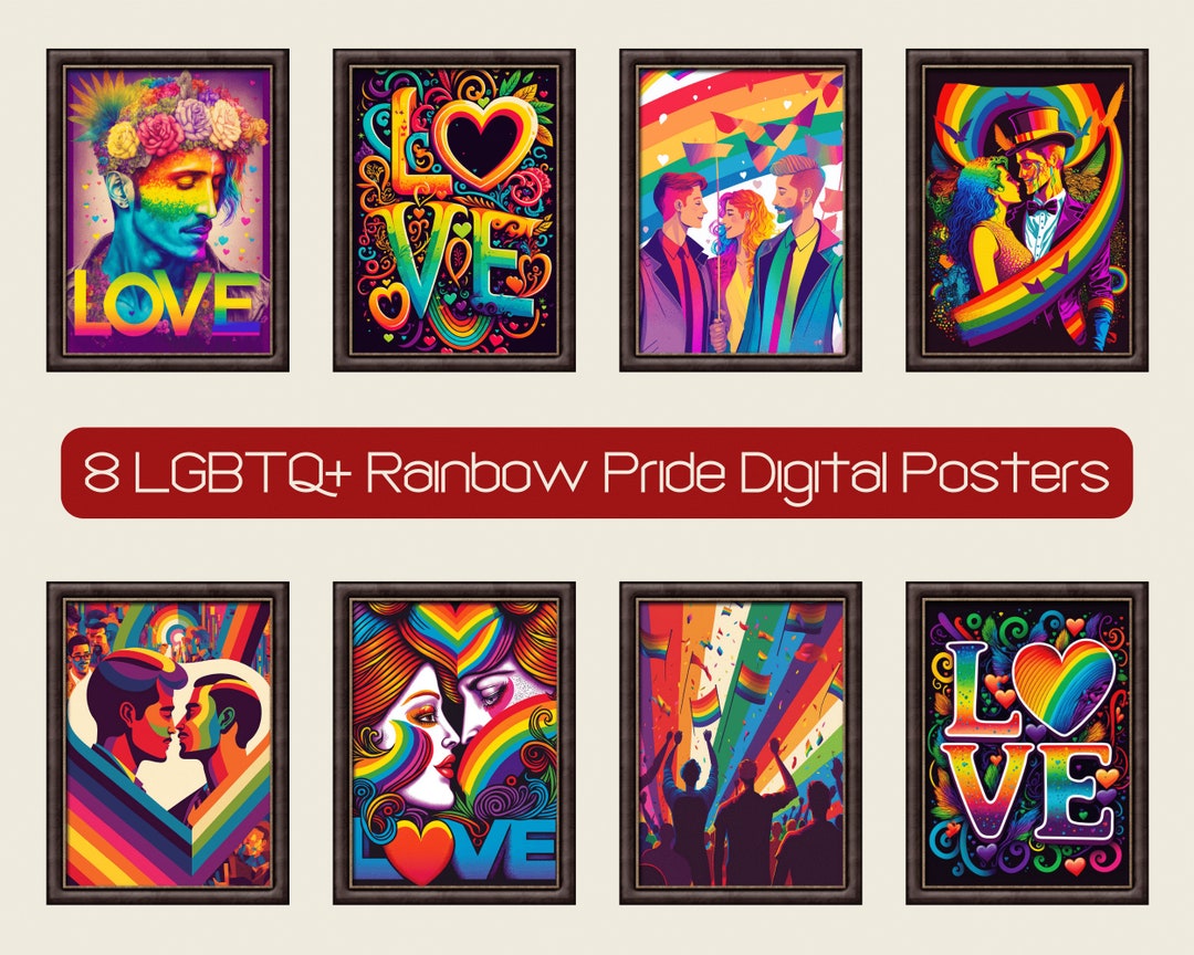 LGBTQ Rainbow Pride Posters, Gallery Wall Art (digital Download) - Etsy