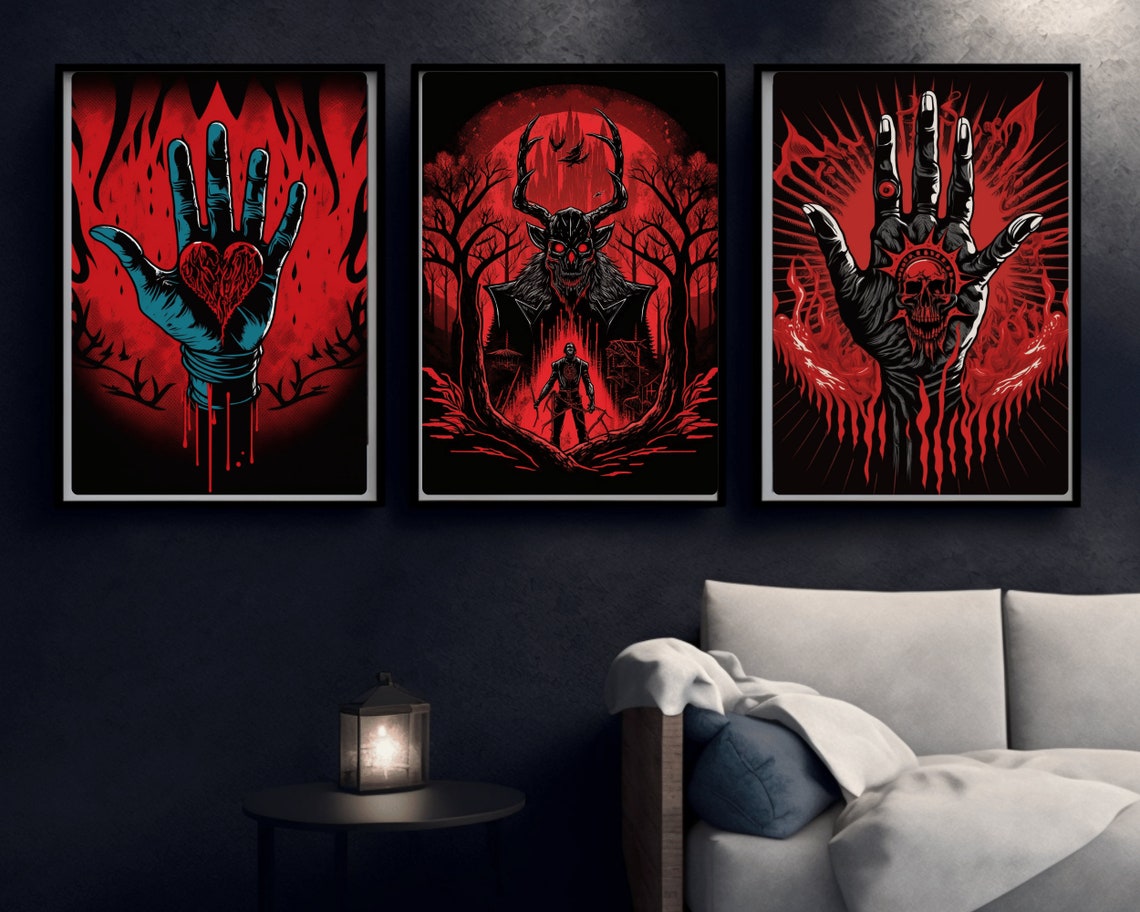 18 Devilcore Digital Wall Art, Printable Poster Home Decor, Pentagram ...