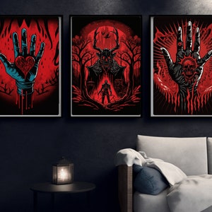 18 Devilcore Digital Wall Art, Printable Poster Home Decor, Pentagram ...