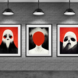 20 Minimalist Surreal Digital Art Print, Gothic Horror Gallery Wall ...
