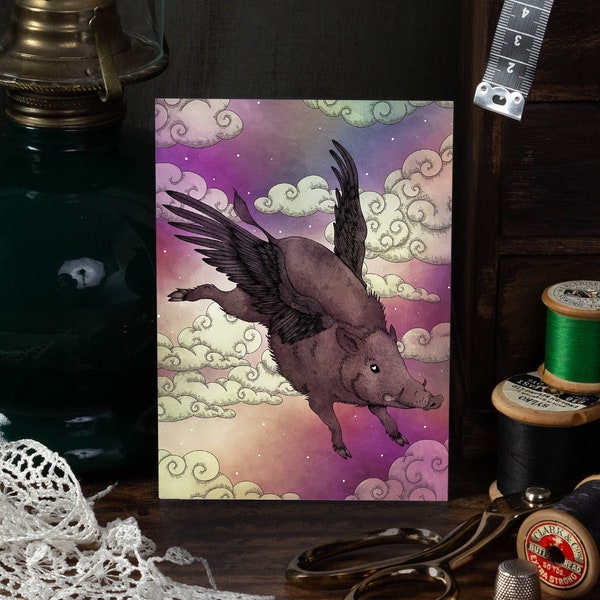 Boar Pig Print - Etsy UK