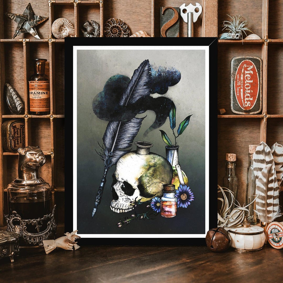 Quill and Ink - Framed Giclée Art Print - Whimsigoth Art - Gothic ...