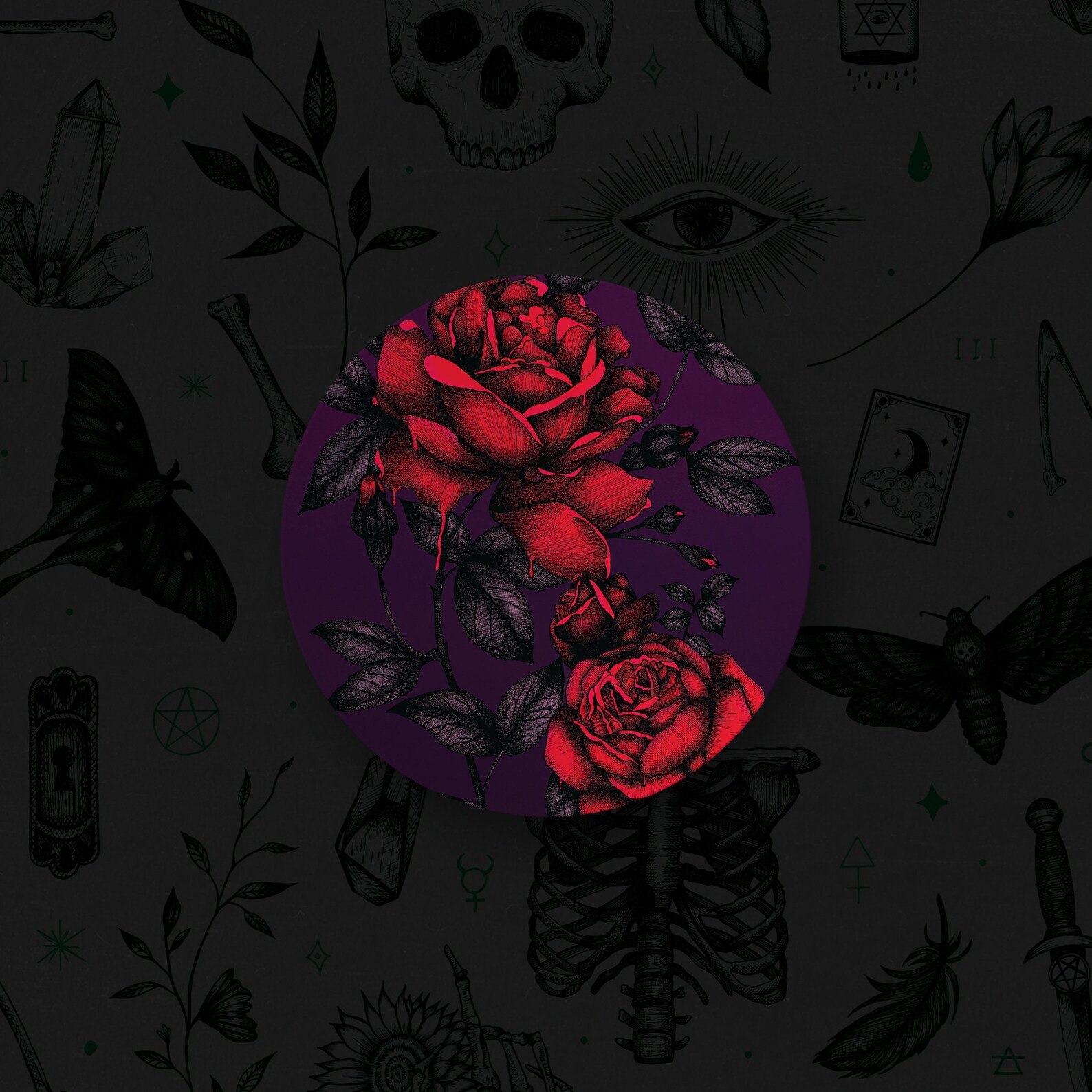 Bleeding Roses Vinyl Sticker Laptop Decal Gothic - Etsy UK
