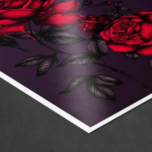Bleeding Roses Giclée Print | Dark Romance | Rose Illustration ...