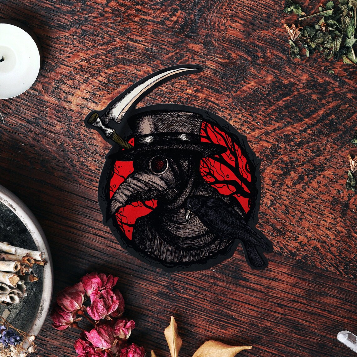 Plague Doctor Vinyl Sticker Horror Art Laptop Decal - Etsy UK